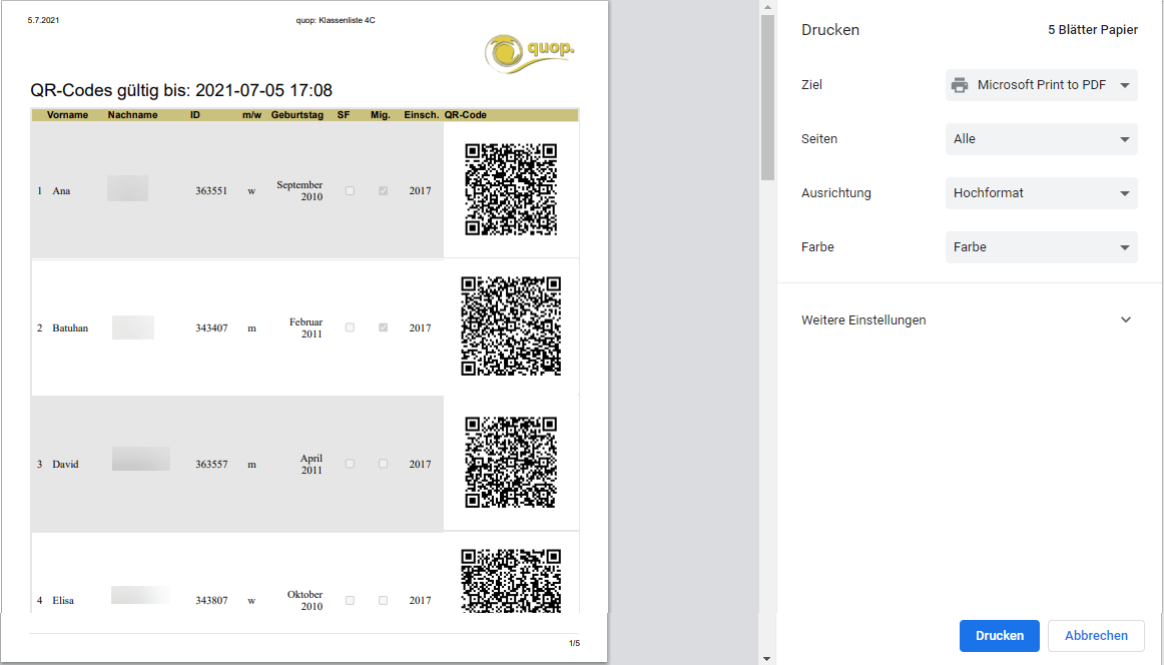 QR-Codes zur einfacheren Anmeldung mit Tablets – quop