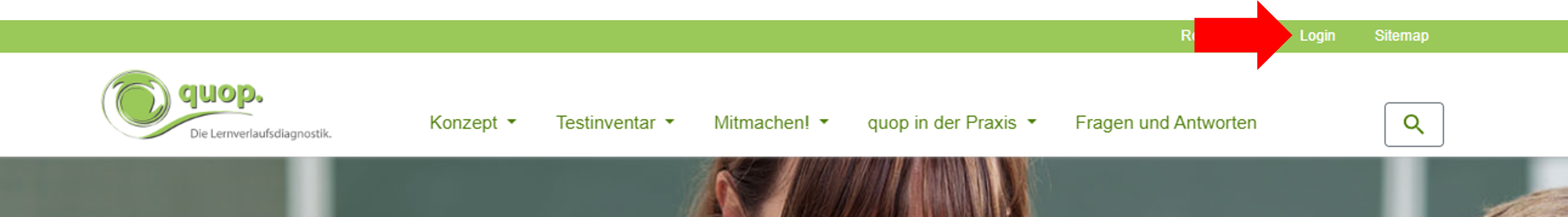 Login für Schüler-Tests – quop